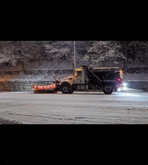 Worcester — Dpw Crews Are Seen Plowing And Sanding Pleasant Street As