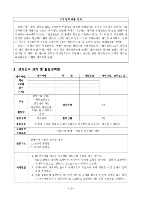 교과교재연구및지도법 모의수업 지도안 3d 프린터를 활용한 인형 제작 1 교재교구 제작 및 활동계획 배경유아의 사전 경험 및 놀이 경험과 교사의 지원 2 교재교구 제작 및