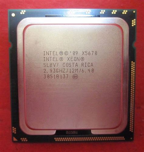 Intel Xeon Six Core X5670 12M Cache 2 93GHz 6 40 GT/s QPI SLBV7 CPU ...