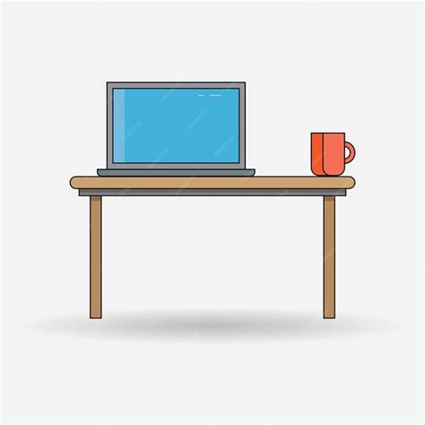 Premium Vector Computer On The Table Vector