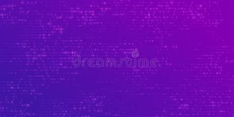 Vector Abstract Big Data Visualization Blue Flow Of Data As Numbers Strings Stock Vector