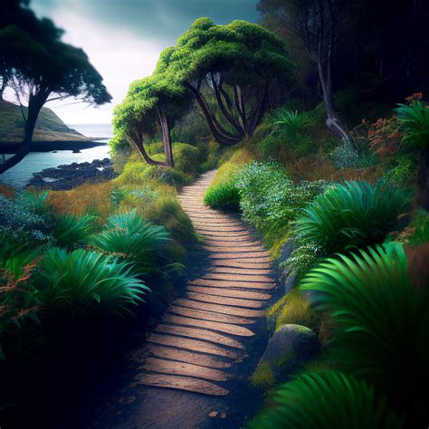 Download Ai Generated Island Path Royalty Free Stock Illustration