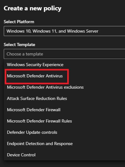 Defender For Endpoint MDE Endpoint Security Policy