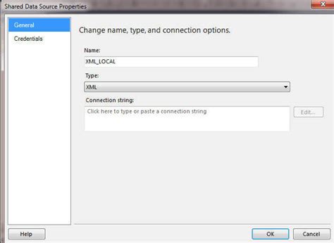 Ssrs Xml Data Source And Data Set