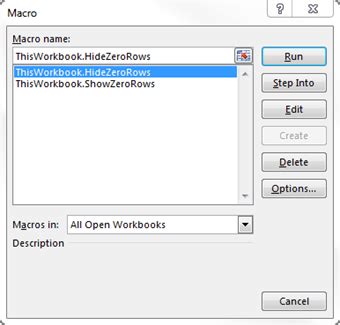 How To Hide Zero Rows Using Excel Functionality Sage Intelligence