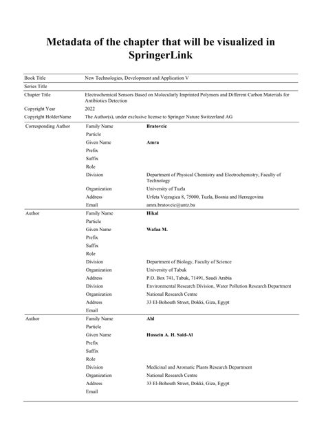 Pdf Electrochemical Sensors Based On Molecularly Imprinted Polymers And Different Carbon