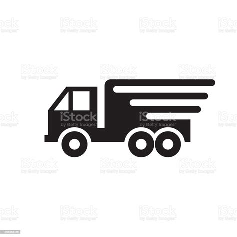 화물 자동차 빠른 배달 물류 아이콘 평면 디자인 빠른 배송 기호 교통 고속 트럭 표지판 교통 벡터 그림입니다 개념에 대한 스톡 벡터 아트 및 기타 이미지 Istock