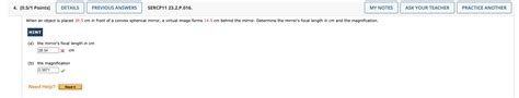 Solved 4 [0 5 1 Points] Details Previous Answers Sercp11