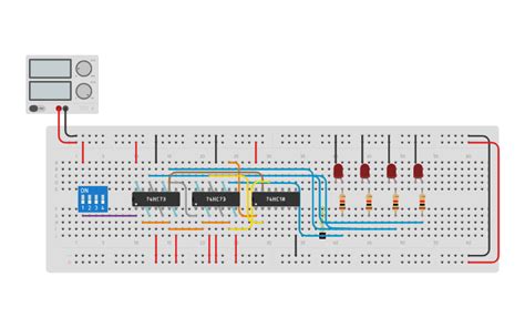 Circuit Design Mod 14 Asynchronous Up Counter Using Jk Ff Tinkercad