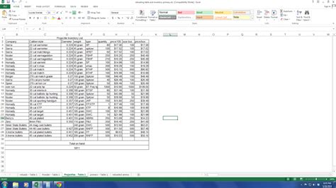 Liquor Inventory Spreadsheet Template 1 — Db