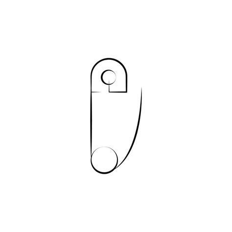 Diaper Pin Concept Line Vector Icon 22341536 Vector Art At Vecteezy