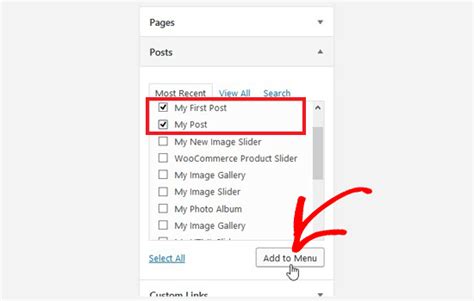 How To Add Specific Posts To Wordpress Navigation Menu Ursus Minor