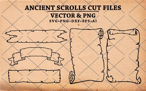 Banner SVG Vintage Scrolls SVG Scroll Banner SVG Cut Files For Cricut Scroll Banner Cut Files