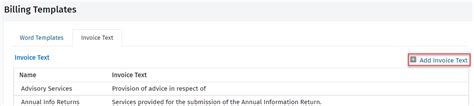 Add Invoice Text Items
