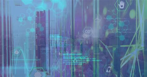 Image Of Chemical Formulas And Data Over Servers Stock Image Image Of