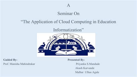 The Application Of Cloud Computing In Education Informatization” Ppt