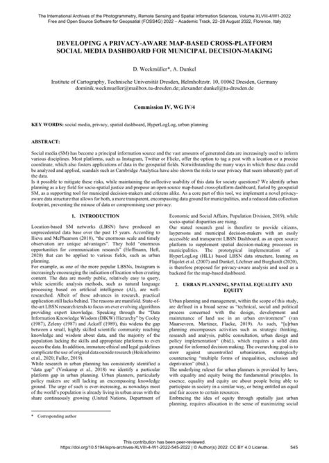 Pdf Developing A Privacy Aware Map Based Cross Platform Social Media Dashboard For Municipal