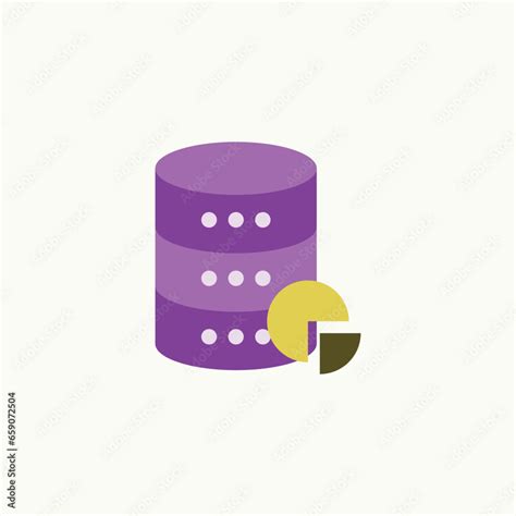 Database Pie Chart And Data Visualization Icon Analytics Symbol For Database Reporting And