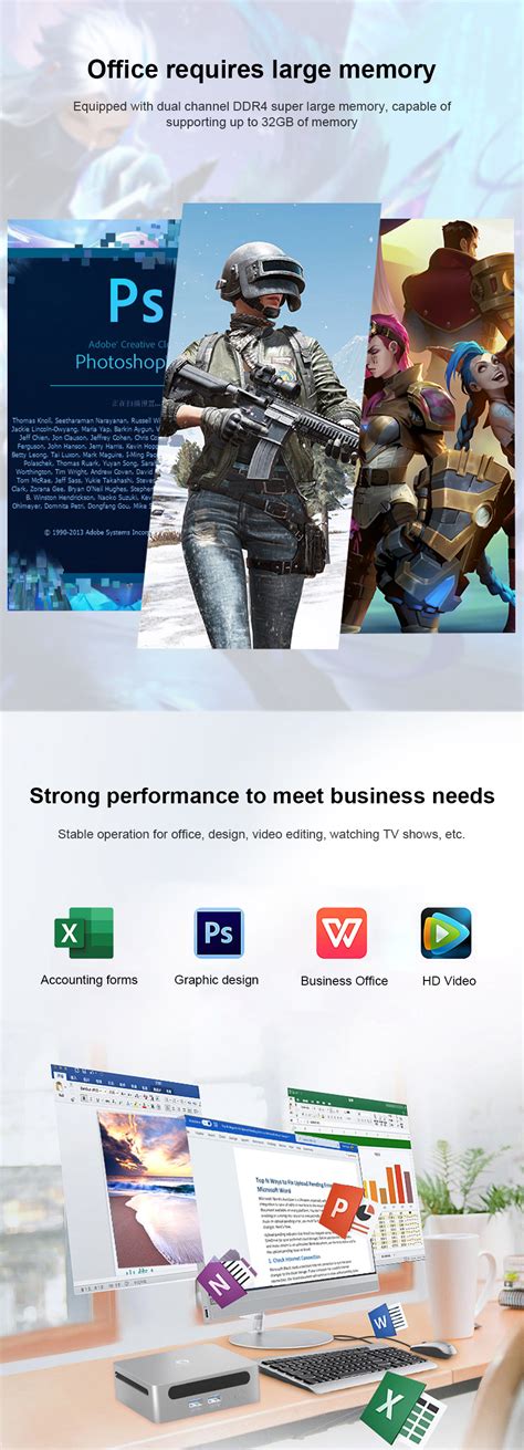 GenMachine New Ren12 1235U Mini PC Intel 12th I5 1235U 10 Cores Lris Xe Graphics Up To 1 2G