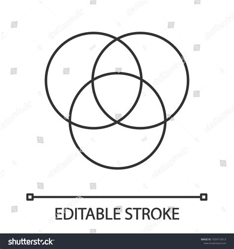 Cmyk Rgb Color Circles Linear Icon Stock Vector Royalty Free