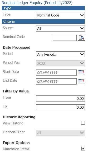 Nominal Ledger Enquiry Pinewood Technologies PLC