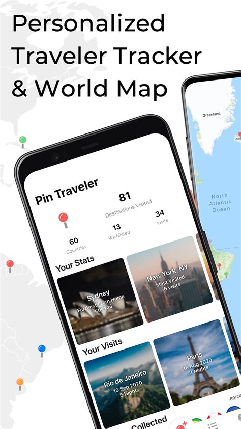 Pin Traveler World Travel Map Trip Tracker App Para Android Descargar
