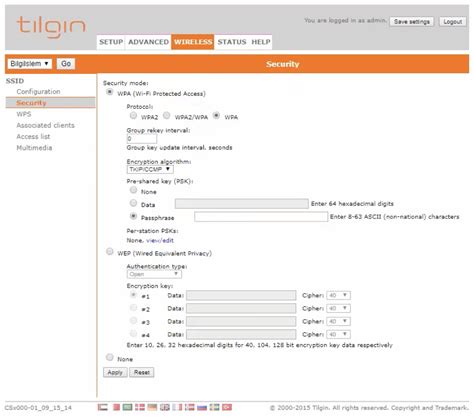 Tilgin Router Login