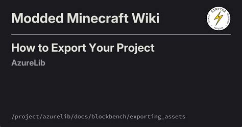 How To Export Your Project Azurelib