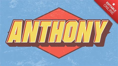 Anthony Vintage 3d Style Text Effect Generator