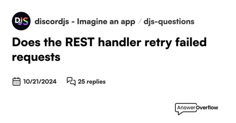 does the rest handler retry failed requests discord js imagine an app