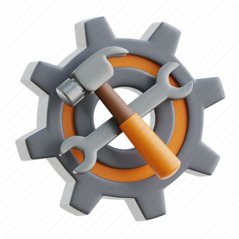 Setting Configuration Gear Hammer Wrench 3d Illustration Download On Iconfinder