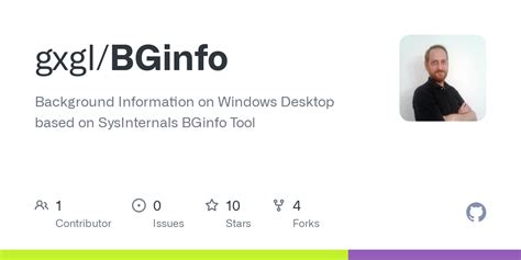 Github Gxglbginfo Background Information On Windows Desktop Based On Sysinternals Bginfo Tool