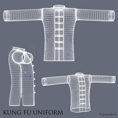 Kung Fu Uniform Extended License D Figure Assets D Game Models Obj Fbx Extended Licenses