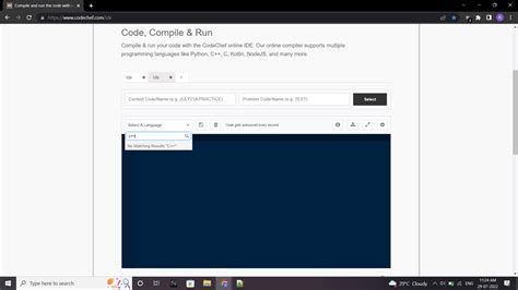 Codechef IDE Does Not Allow Me To Select A Programming Language General CodeChef Discuss