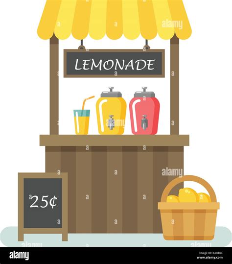 Lemonade Stand In Mall Cartoon