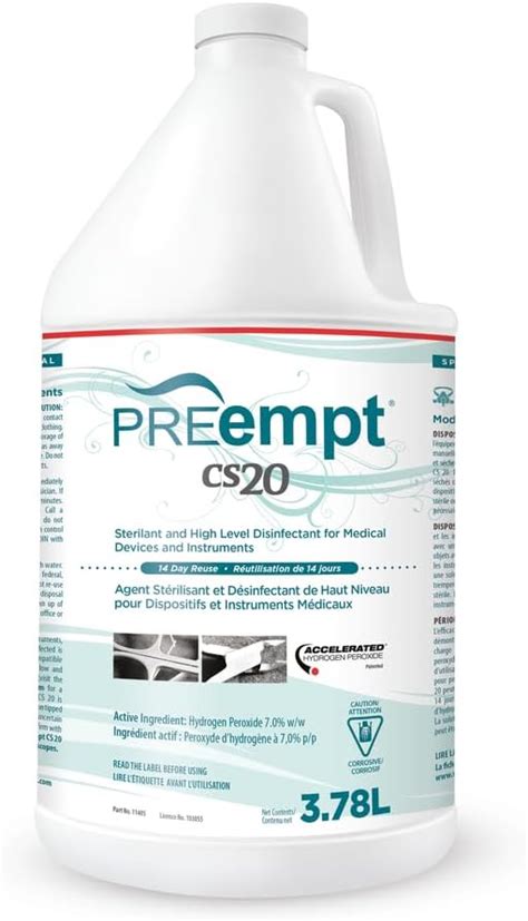 Preempt Cs20 Sterilant And High Level Disinfectant For Medical Devices