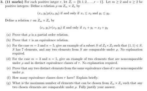 Solved 11 Marks For Each Positive Intger R Let