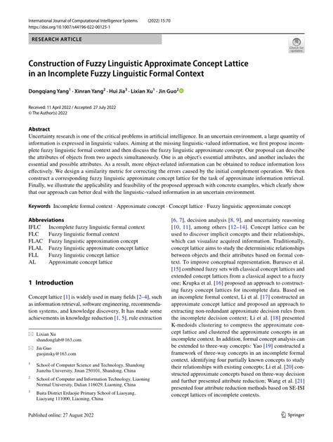pdf construction of fuzzy linguistic approximate concept lattice in
