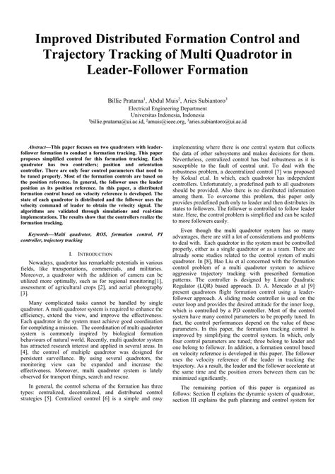 Pdf Improved Distributed Formation Control And Trajectory Tracking Of
