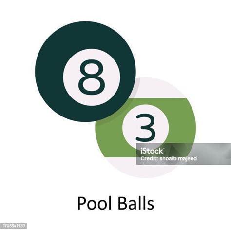 당구공 벡터 플랫 아이콘 디자인 그림입니다 흰색 배경에 기호 Eps 10 파일 개체 그룹에 대한 스톡 벡터 아트 및 기타 이미지