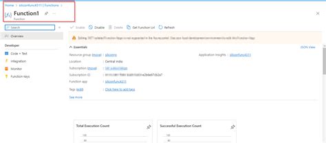 core integration test project for azure function project