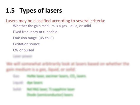 SOLUTION Continuous Wave Laser Vs Pulsed Laser Studypool