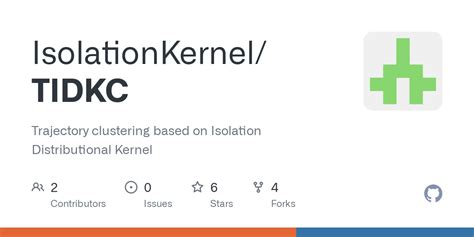 github isolationkernel tidkc trajectory clustering based on