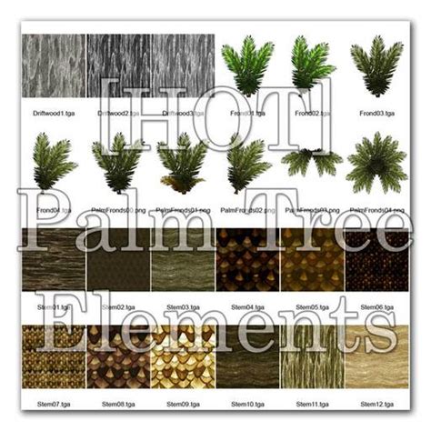 Second Life Marketplace Hot Palm Tree Element Textures
