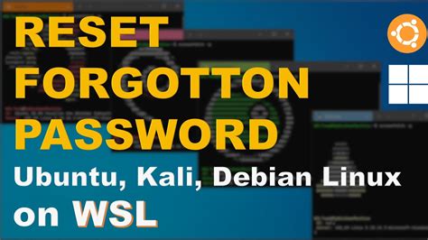 reset forgotten ubuntu linux password on wsl debian kali linux