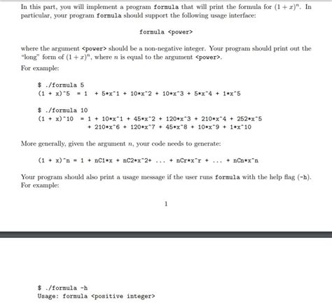 Solved In This Part You Will Implement A Program Formula