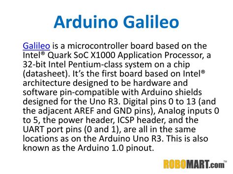Ppt Arduino Galileo By Robomart Powerpoint Presentation Free Download Id7248552