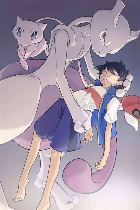 Alire Poke Ash Ketchum Mew Pokemon Mewtwo Nintendo Pokemon Pokemon Anime Pokemon