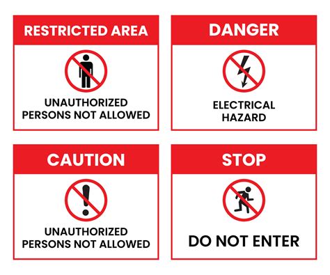 Warning And Stop Sign Design 10603965 Vector Art At Vecteezy