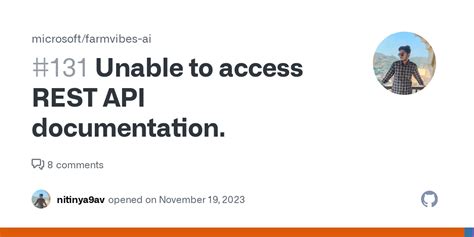 Unable To Access Rest Api Documentation · Issue 131 · Microsoft